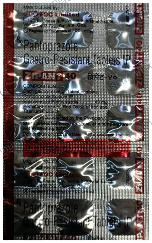 Buy Zipant 40mg Tablet 15s Online: Uses, Side Effects, Price and ...