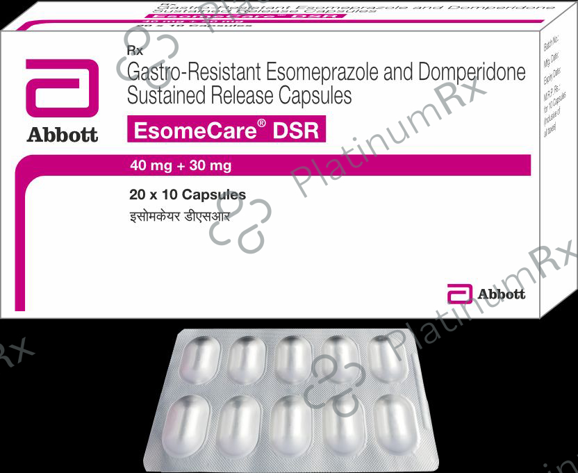 Esomecare DSR 30/40mg Capsule SR 10s | Uses, Price & Substitutes