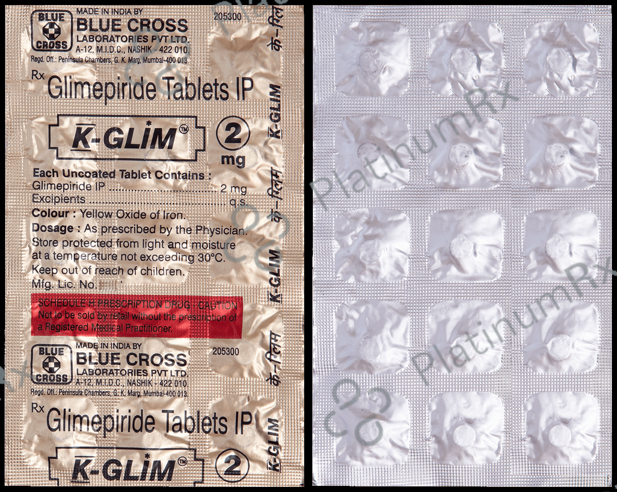 K Glim 2mg Tablet 15s | Uses, Price & Substitutes