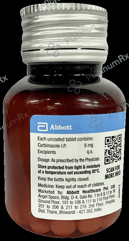 Neo Mercazole 5mg Tablet 130s - Save 50% on Substitute Medicine