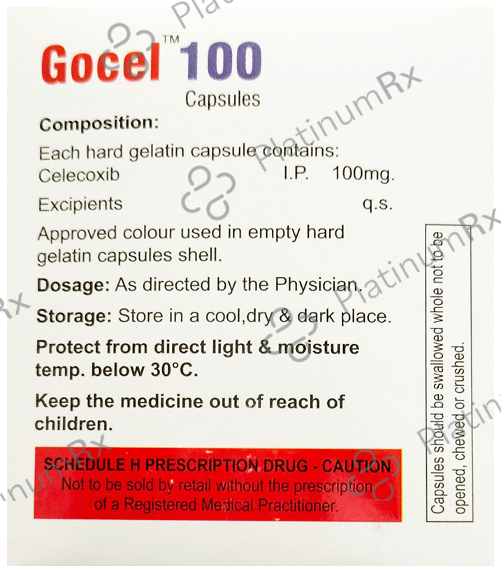 Gocel 100mg Capsule – Save 74% on Substitute Medicine