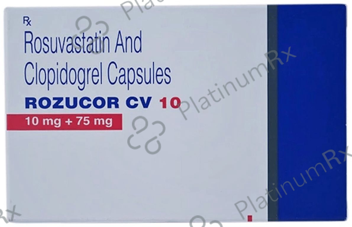 Rozucor CV 10mg/75 Capsule 10s – Save 60% on Substitute Medicine