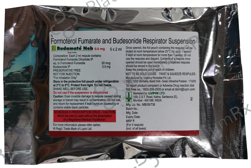 Budamate Neb 0.5mg Respules 2ml 5 Respules Uses, Price, Side Effects ...