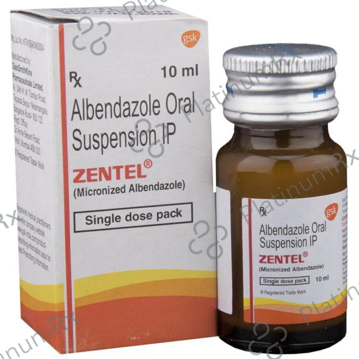 Zentel 400mg Oral Suspension 10ml | Uses, Price & Substitutes