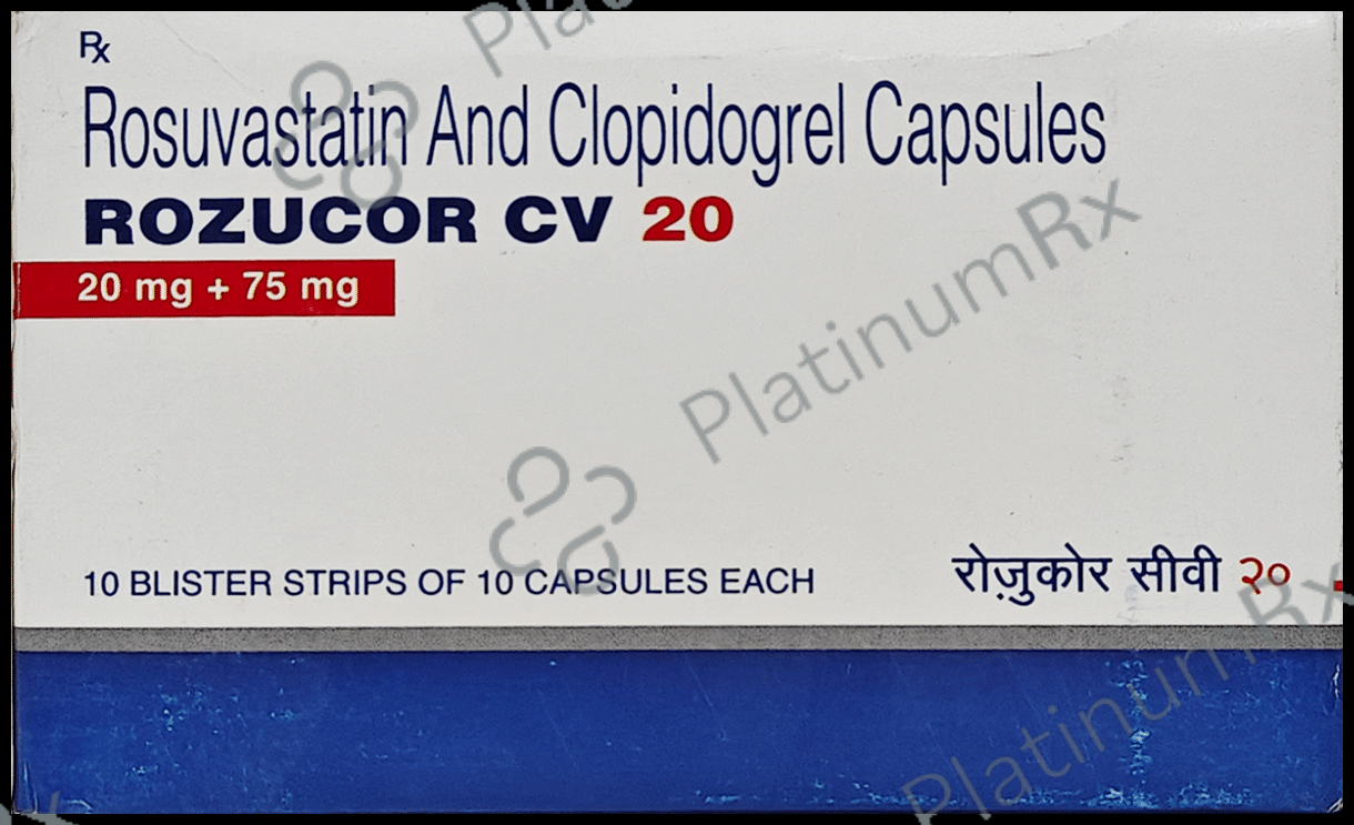 Rozucor CV 20/75mg Capsule 10s – Save 53% on Substitute Medicine