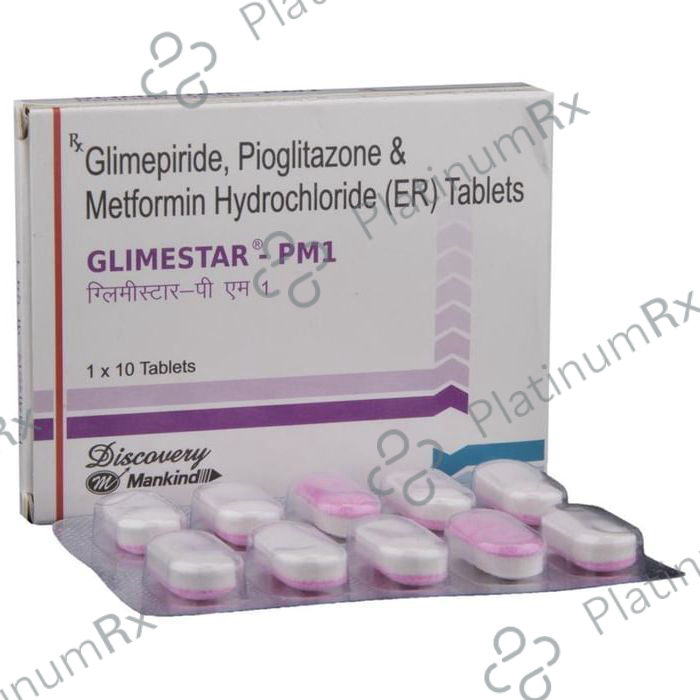 Glimestar PM 1/500/15mg Tablet ER 10s | Uses, Price & Substitutes