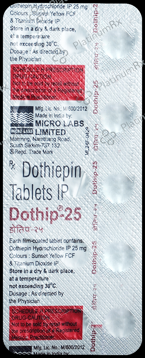 Dothip 25mg Tablet 15s | Uses, Price & Substitutes
