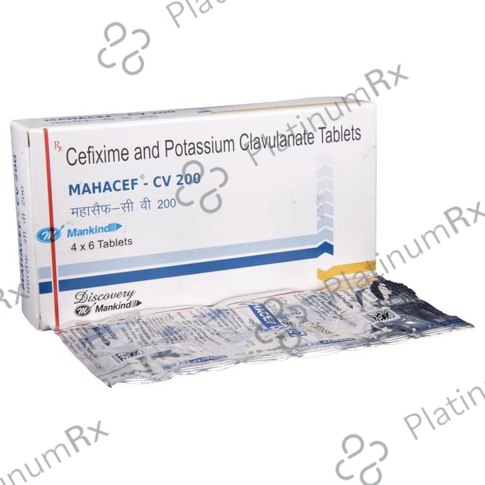 Mahacef CV 200 200/125mg Tablet 6s | Uses, Price & Substitutes