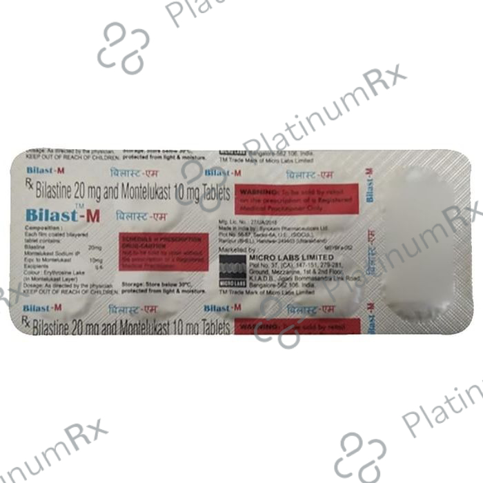 Bilast M 20/10mg Tablet 10s | Uses, Price & Substitutes