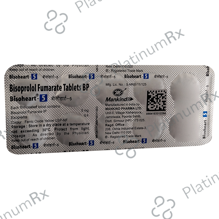 Bisoheart 5mg Tablet 10s | Uses, Price & Substitutes
