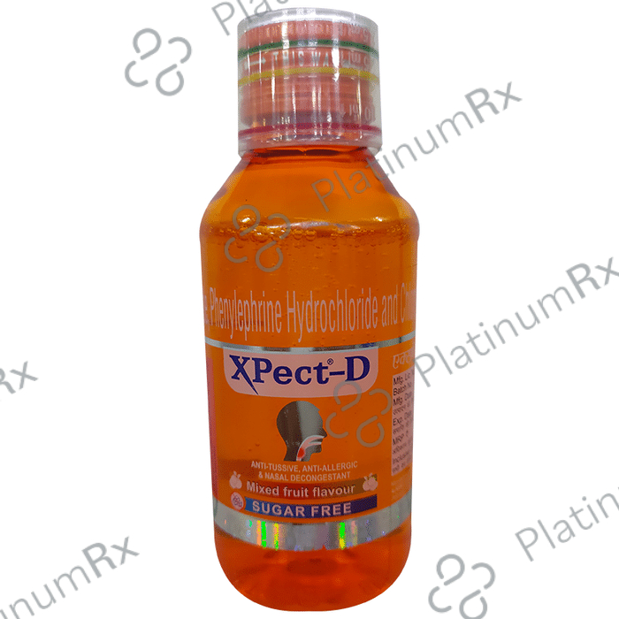 Xpect D Syrup Sugar Free Mixed Fruit Flavour 100ml | Uses, Price ...