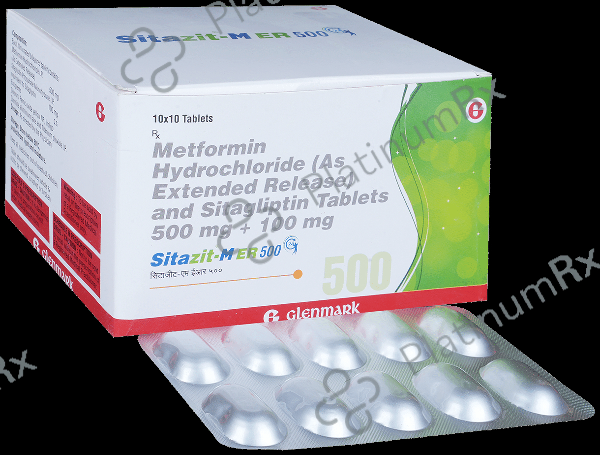 Sitazit M ER 500/100mg Tablet 10s – Save 55% on Substitute Medicine