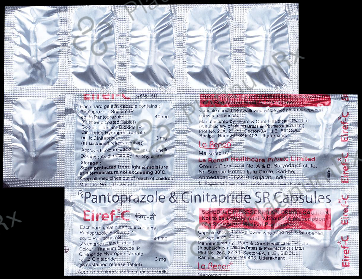 Eiref C 3/40mg Capsule SR 10s - Save 67% on Substitute Medicine