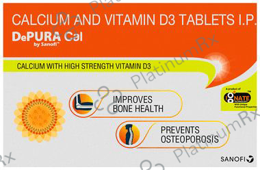 Depura Cal, Calcium and Vitamin D3 1000IU Tablet, Improves Bones Health ...