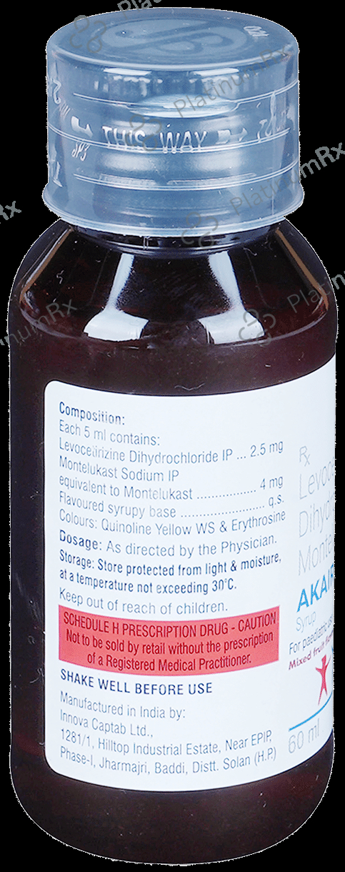 Akair LC 2.5/4mg Syrup 60ml - Save 33% on Substitute Medicine
