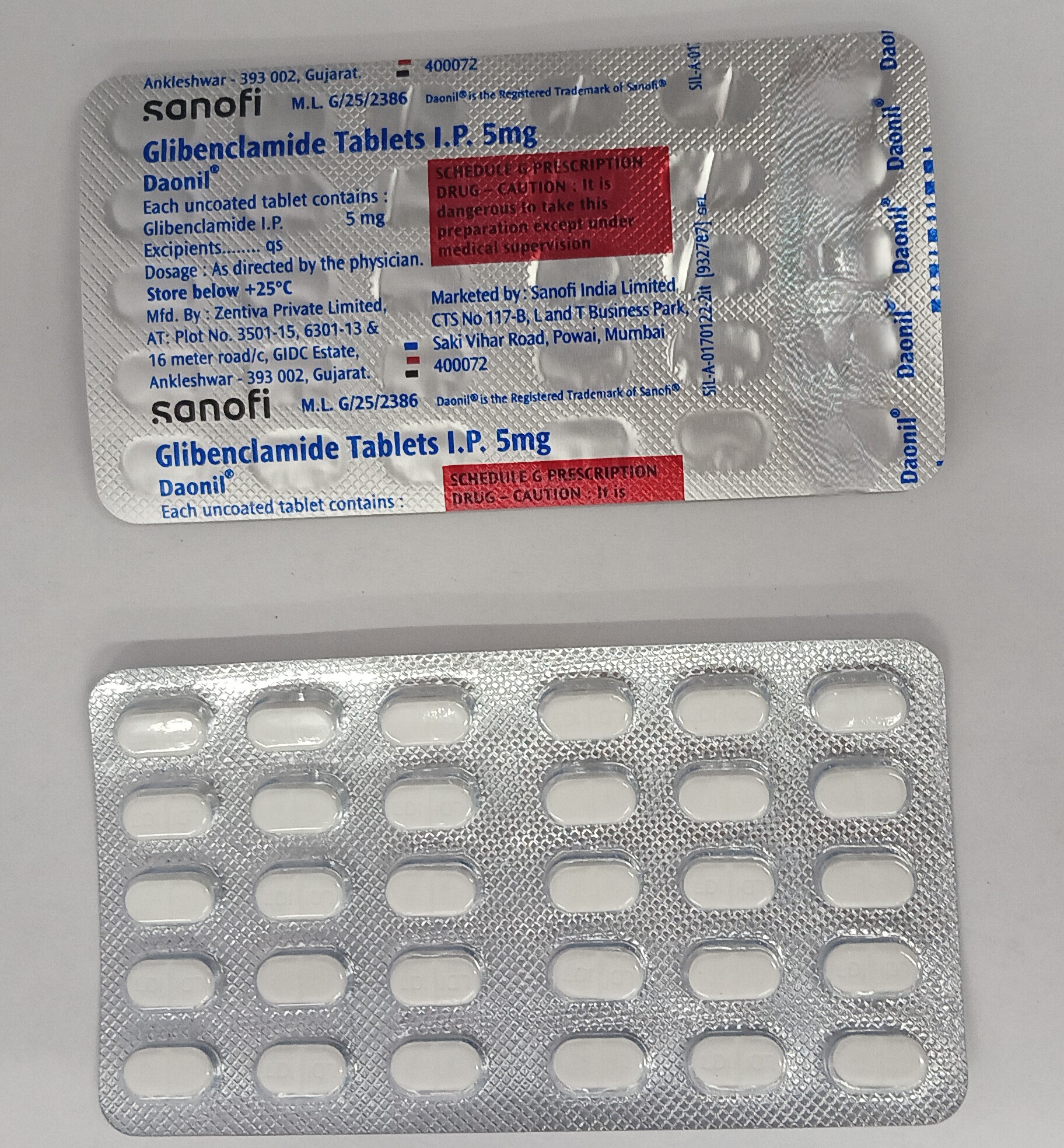 Daonil 5mg Tablet 30s | Uses, Price & Substitutes