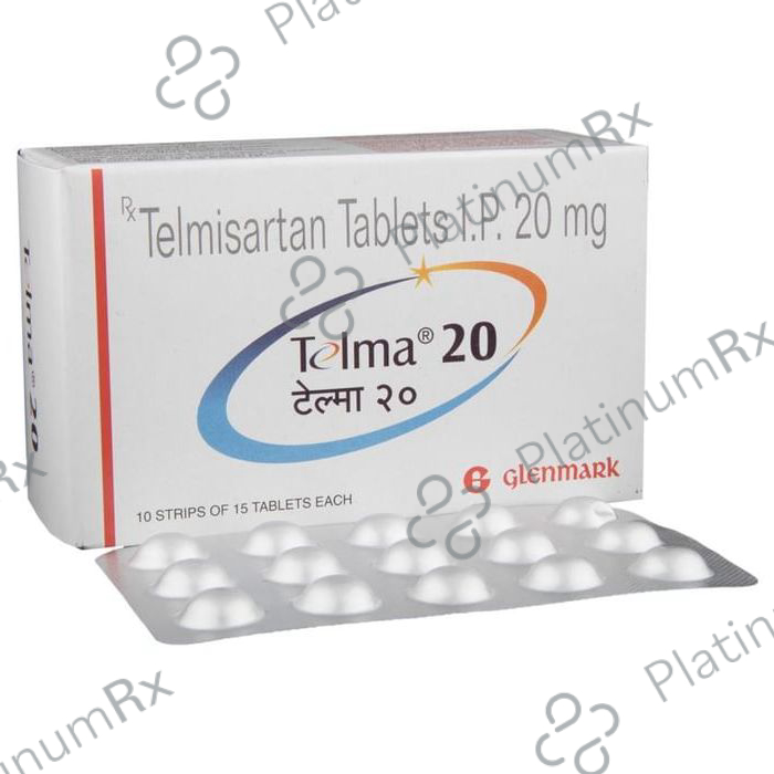 Telma 20mg Tablet 15s | Uses, Price & Substitutes