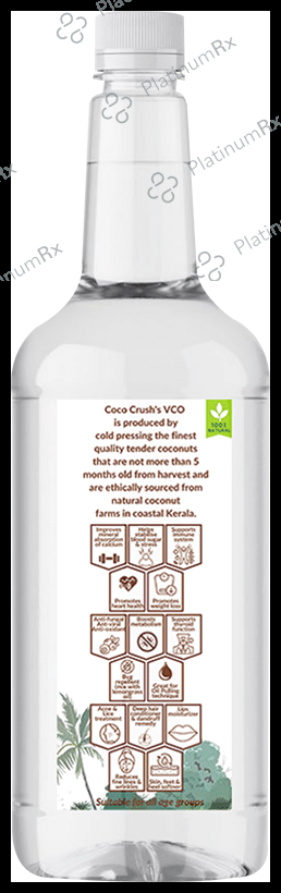 Coco Crush Cold Pressed Virgin Coconut Oil 1 Ltr - Save 100% on ...