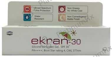 Ekran 30 Silicone SPF 30+ PA +++ Sunscreen Gel 30gm | Uses, Price ...
