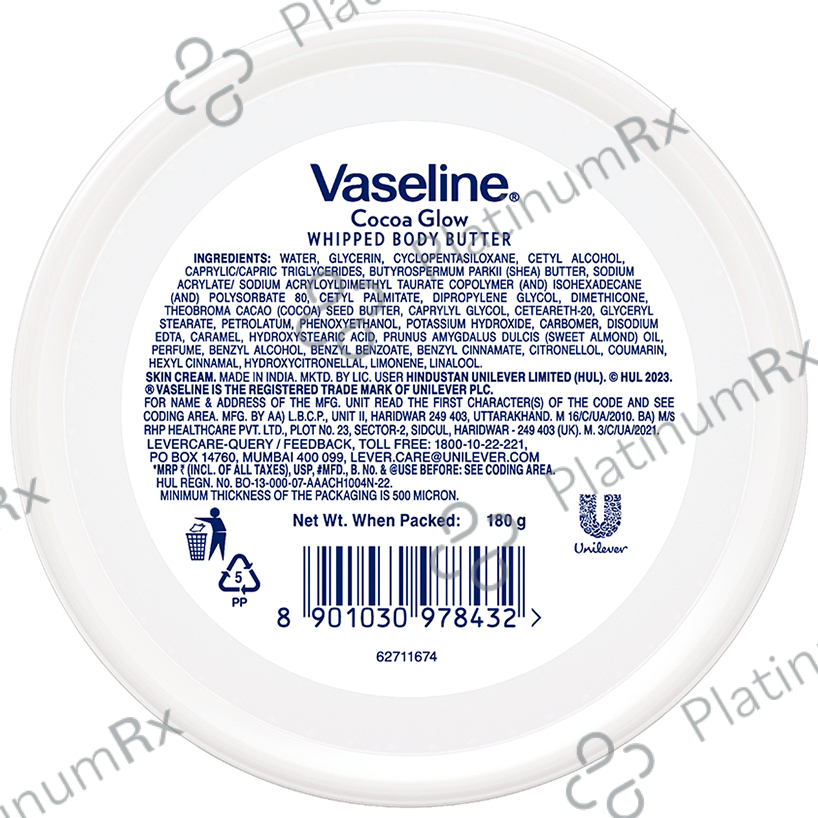 Vaseline Cocoa – Uses, Price, Side Effects | PlatinumRx