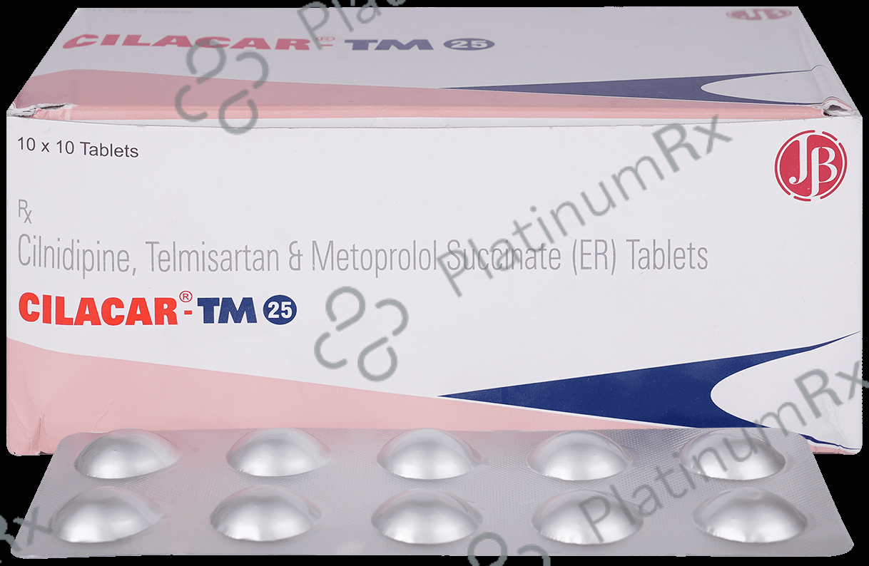 Cilacar TM 10/25/40mg Tablet SR 10s - Save 61% on Substitute Medicine
