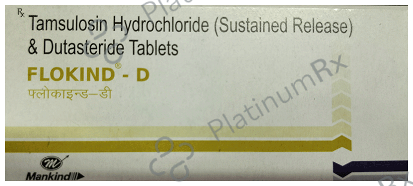 Flokind D 0.4/0.5mg Tablet 10s - Save -78% on Substitute Medicine