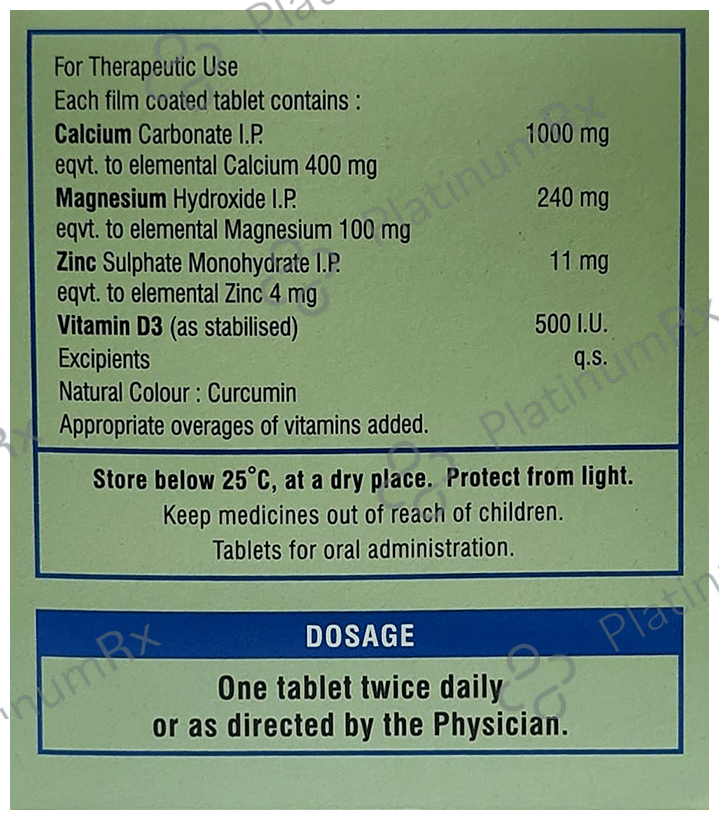 Calcimax Forte Plus Tablet 30s – Uses, Price, Side Effects | PlatinumRx