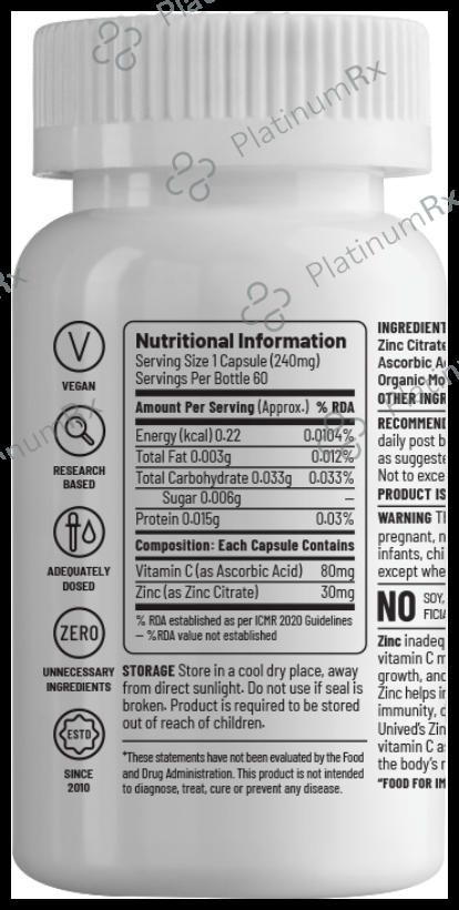 Unived Zinc – Uses, Price, Side Effects | PlatinumRx