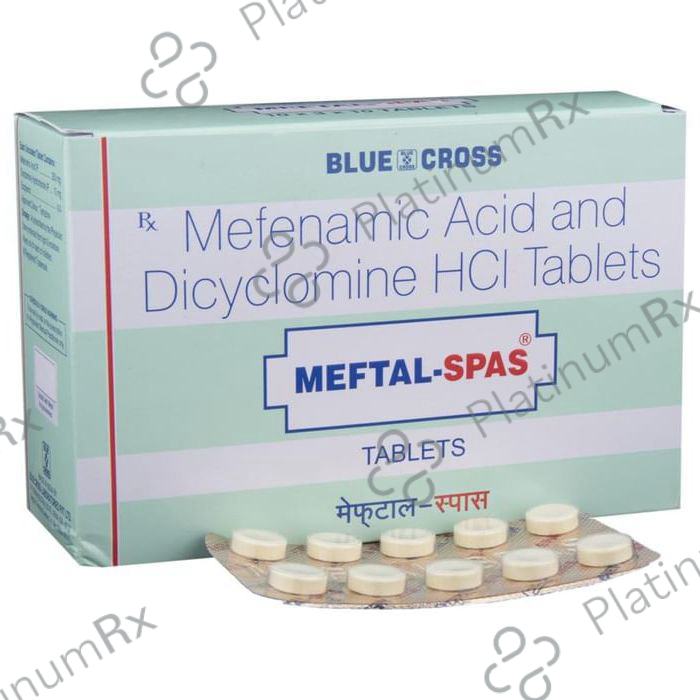 Meftal Spas 10/250mg Tablet 10s | Uses, Price & Substitutes