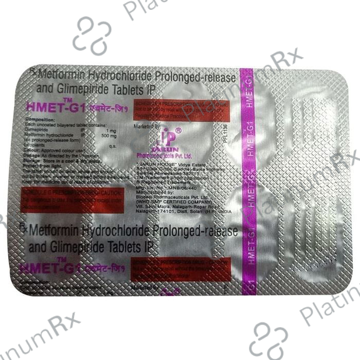 Hmet G 1/500mg Tablet PR 10s – Save 44% on Substitute Medicine