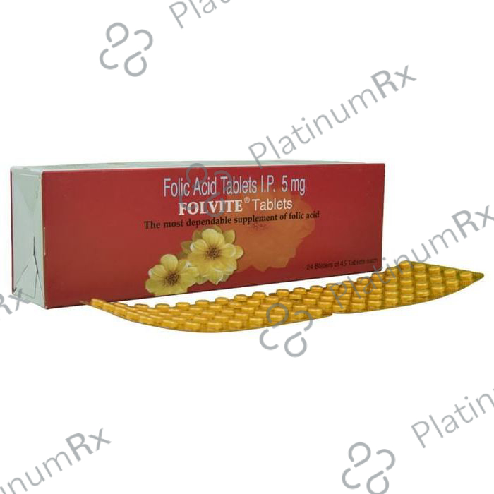 Folvite 5000mcg Tablet 45s | Uses, Price & Substitutes