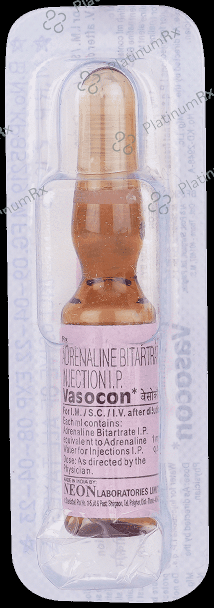 Vasocon 1mg Injection 1ml – Uses, Price, Side Effects | PlatinumRx