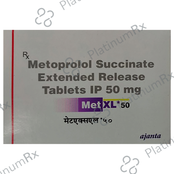 Met XL 50mg Tablet ER 20s | Uses, Price & Substitutes