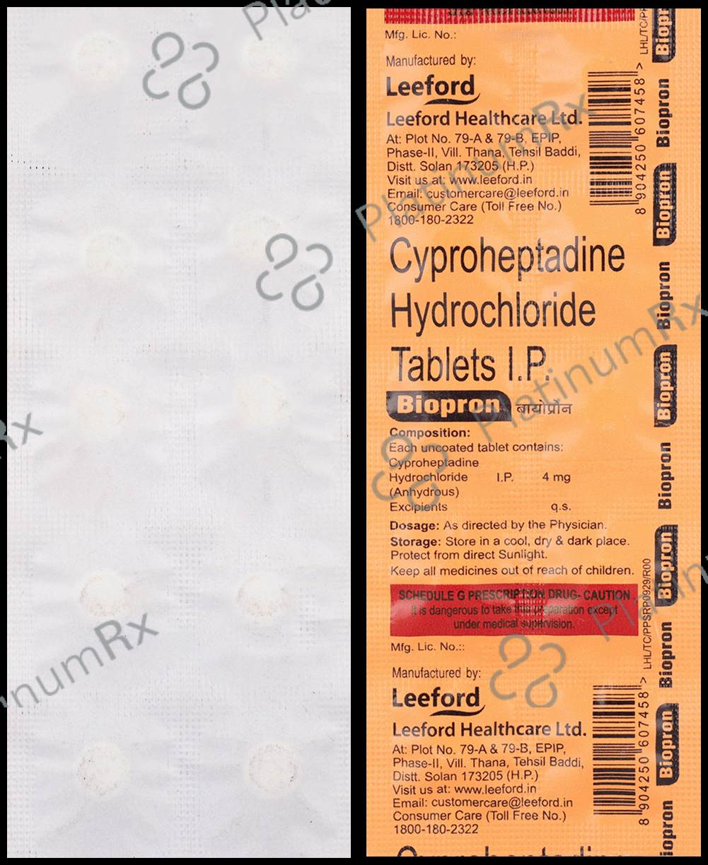 Biopron 4mg Tablet 10s Uses, Price, Side Effects | PlatinumRx