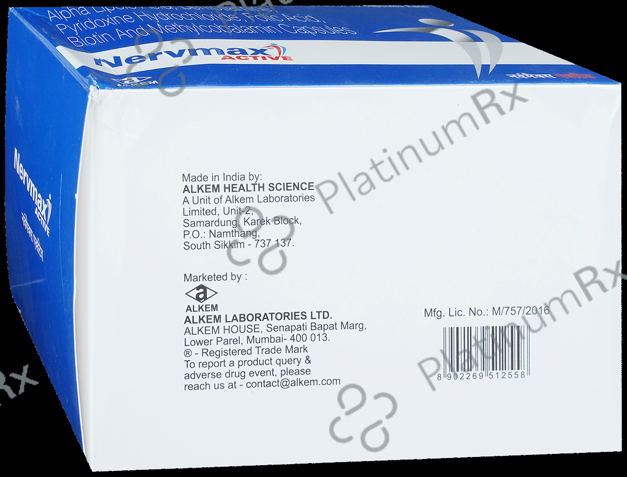 Buy Nervmax Active Online: Uses, Side Effects, Price and Substitutes ...
