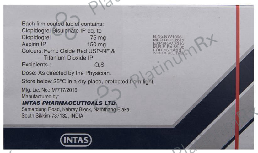 Clavix AS 150/75mg Tablet 15s | Uses, Price & Substitutes