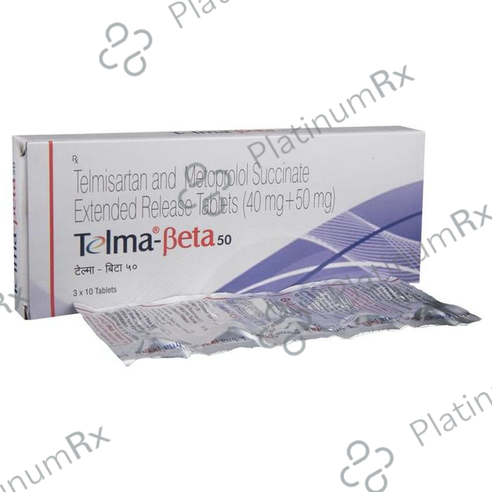 Telma Beta 50/40mg Tablet ER 10s | Uses, Price & Substitutes