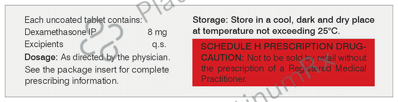 Dexam 8mg Tablet 8s – Save 6% on Substitute Medicine
