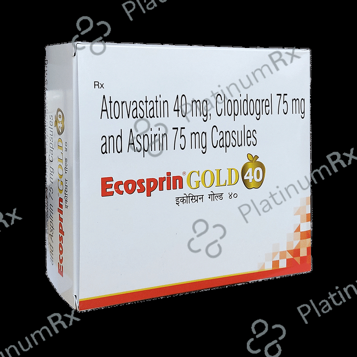 Ecosprin Gold 40/75/75mg Capsule 15s | Uses, Price & Substitutes