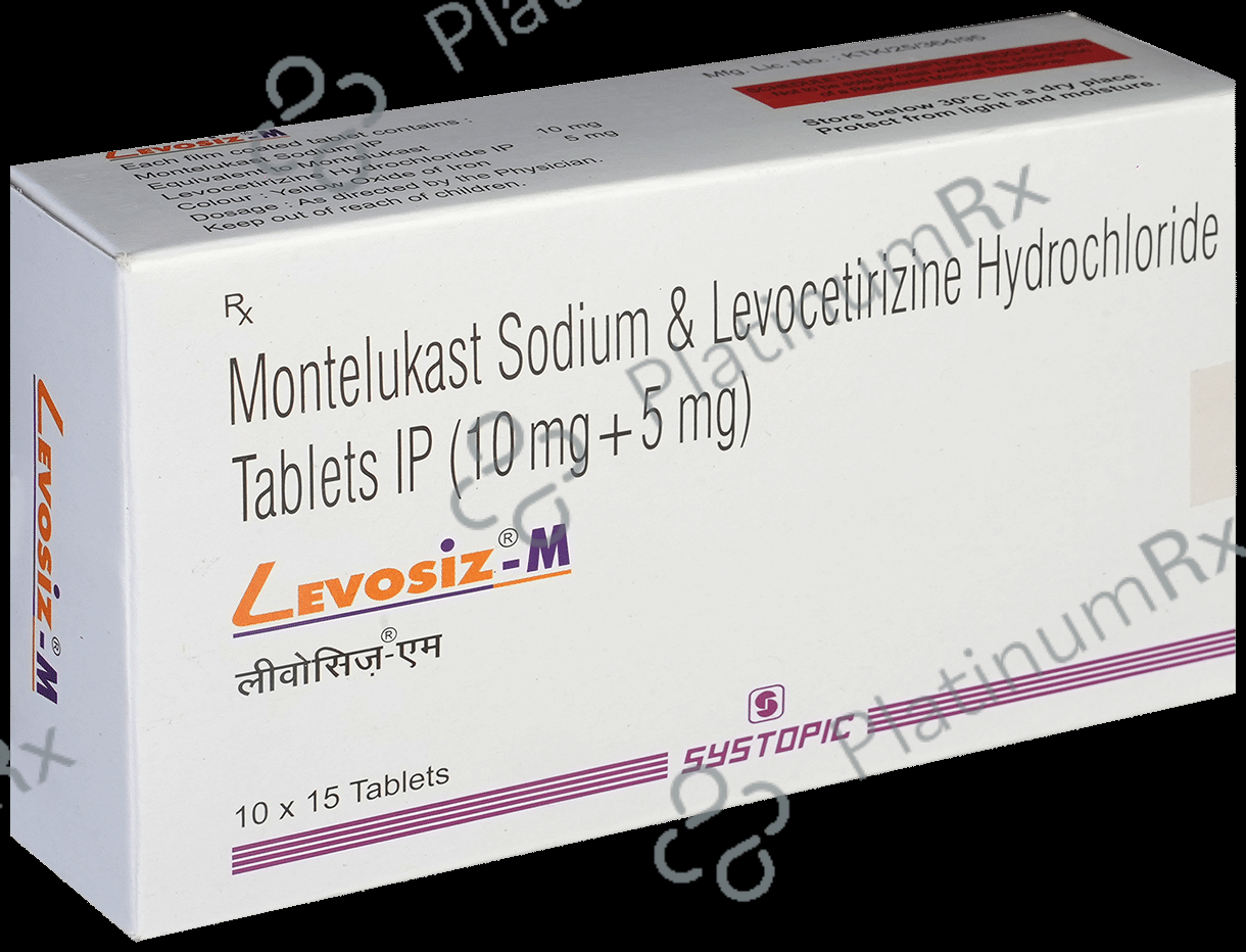 Levosiz M 5/10mg Tablet 15s | Uses, Price & Substitutes