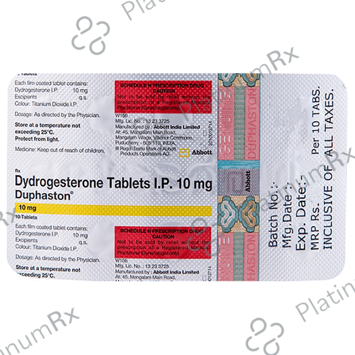 Duphaston 10mg Tablet 10s | Uses, Price & Substitutes