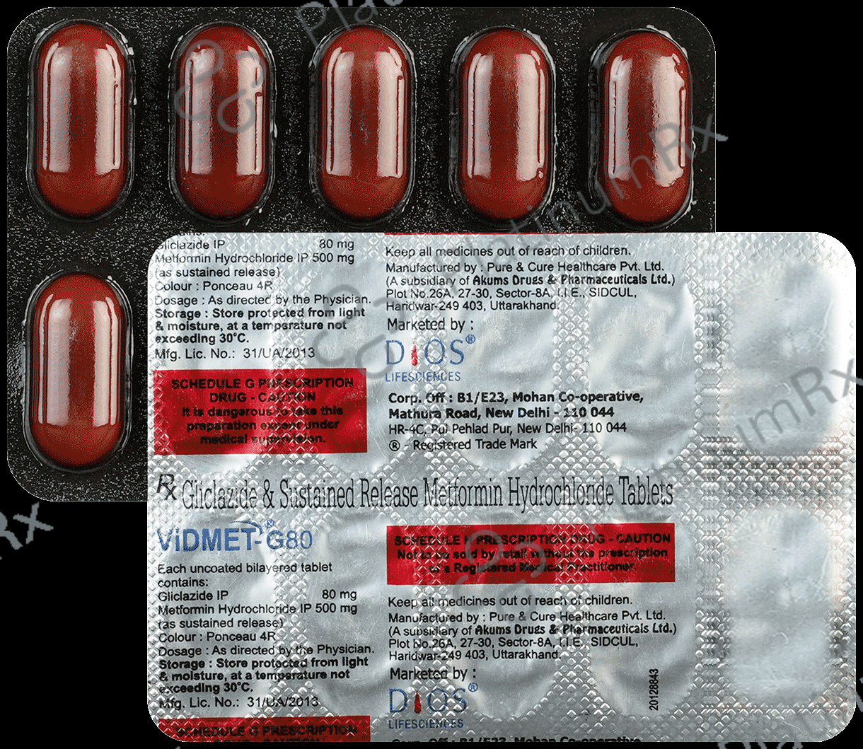 Vidmet G 80/500mg Tablet SR 10s - Save 37% on Substitute Medicine