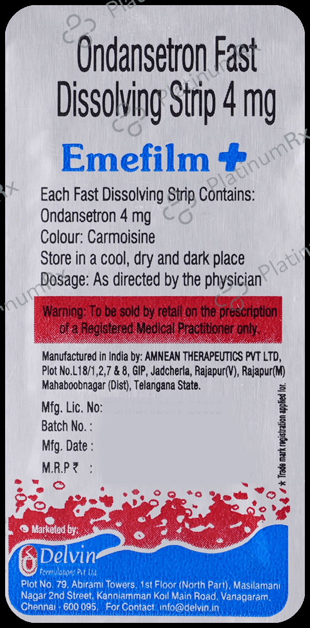 Emefilm Orally Disintegrating Strip | Uses, Price & Substitutes