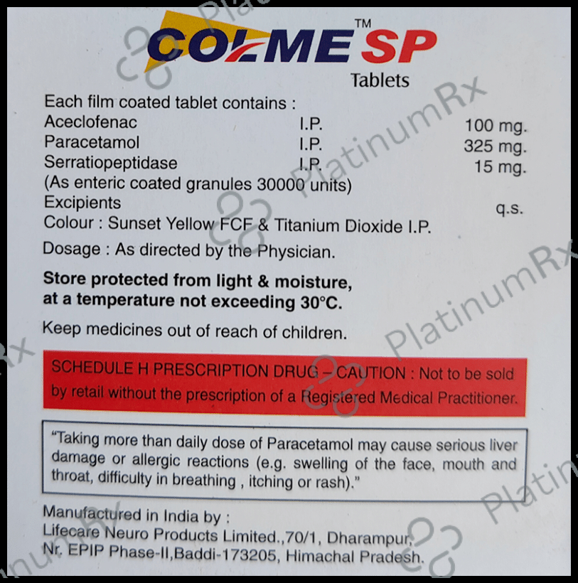 Colme SP Tablet | Uses, Price & Substitutes