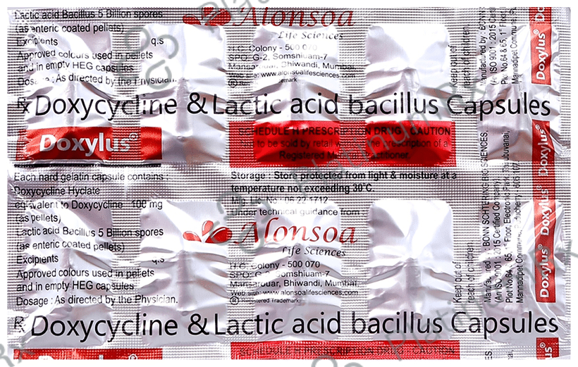 Doxylus 100mg Capsule | Uses, Price & Substitutes