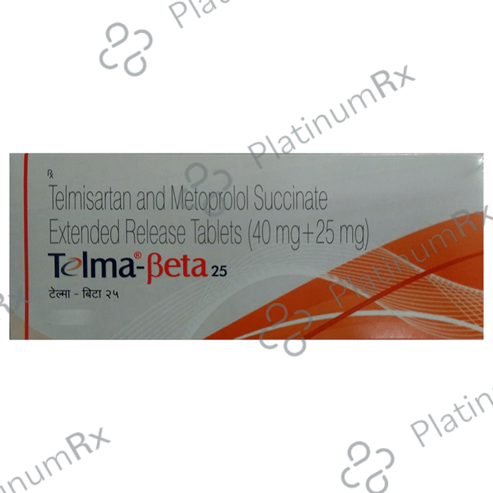 Telma Beta 25/40mg Tablet ER 10s | Uses, Price & Substitutes