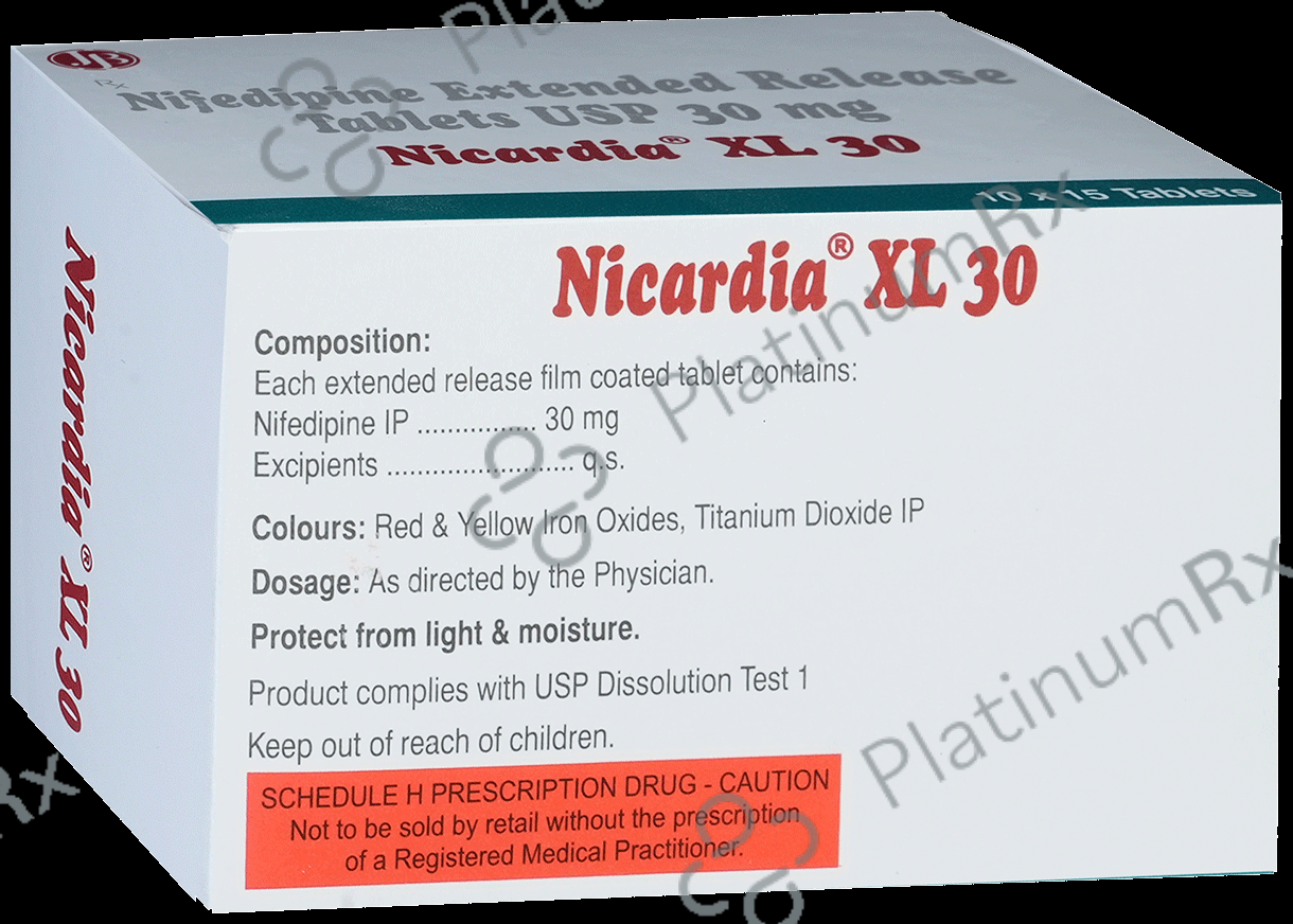 Nicardia XL 30mg Tablet ER 15s – Save 66% on Substitute Medicine