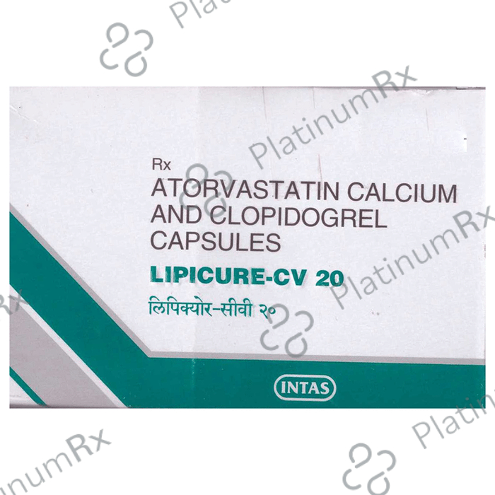 Lipicure CV 20/75mg Capsule 10s | Uses, Price & Substitutes