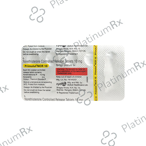 Primolut NCR 10mg Tablet 10s – Uses, Price, Side Effects | PlatinumCare