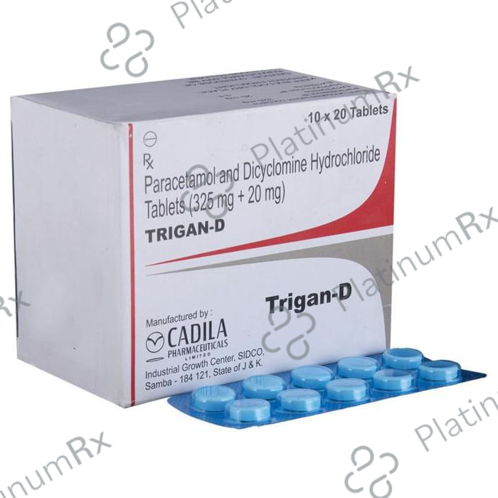 Trigan D 20/325mg Tablet 10s - Save 43% on Substitute Medicine